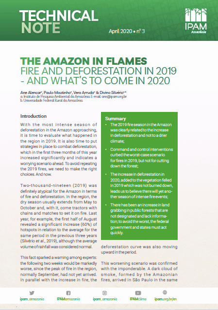 IPAM Amazônia - | The Amazon in Flames: Fire and deforestation in 2019 ...