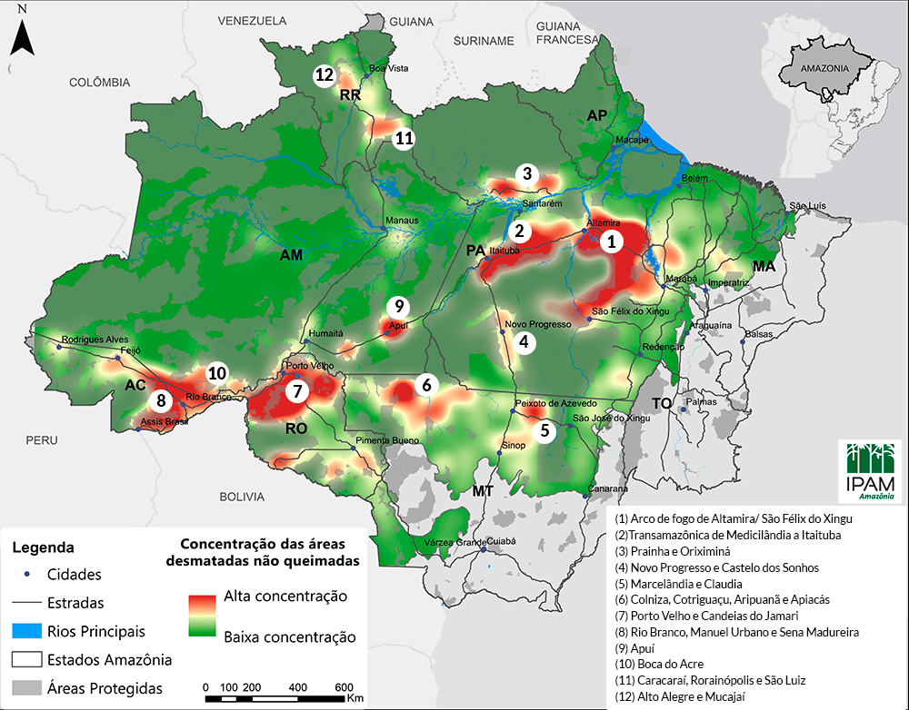 IPAM Amazônia - | Área desmatada a ser queimada em 2020 pode superar os ...